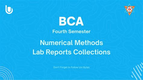 Numerical Methods Lab Reports Uni Bytes