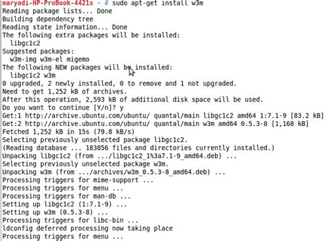 Browsing Menggunakan W3m Di Konsoleterminal Linux Maryadi Aris Munandar