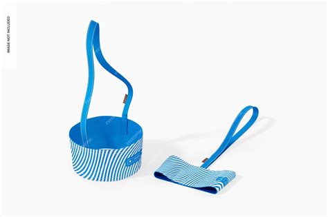 패브릭 커피 홀더 목업 서서 떨어짐 프리미엄 Psd 파일