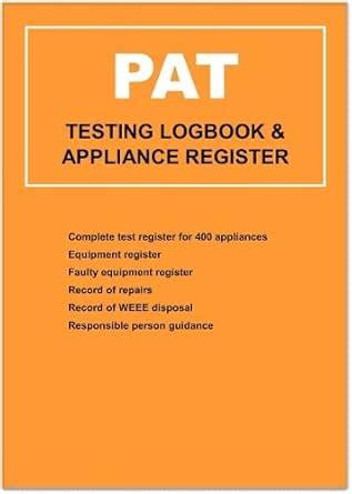 Buy PAT Portable Appliance Testing Logbook Compliance Logbook Book Online At Low Prices