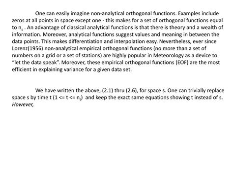 Ppt Chapter 2 Background On Orthogonal Functions And Covariance