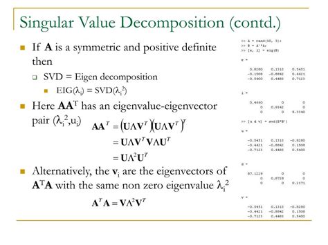 Ppt Eigen Decomposition And Singular Value Decomposition Powerpoint