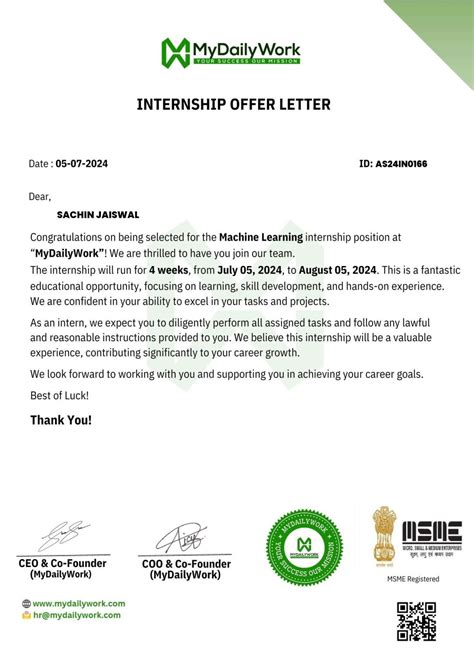 Sachin Jaiswal On Linkedin Internship Machinelearningintern Careergrowth Newopportunity