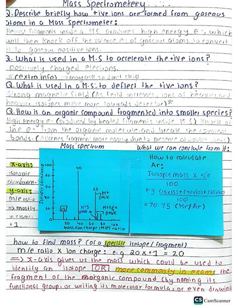 Mass Spectrometry Lecture Notes