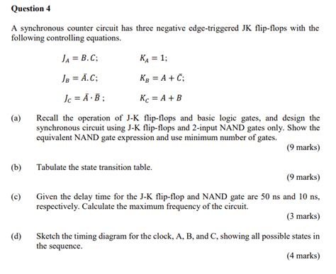 Solved A Synchronous Counter Circuit Has Three Negative Chegg
