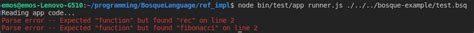 how do i create a recursive function · issue 159 · microsoft bosquelanguage · github