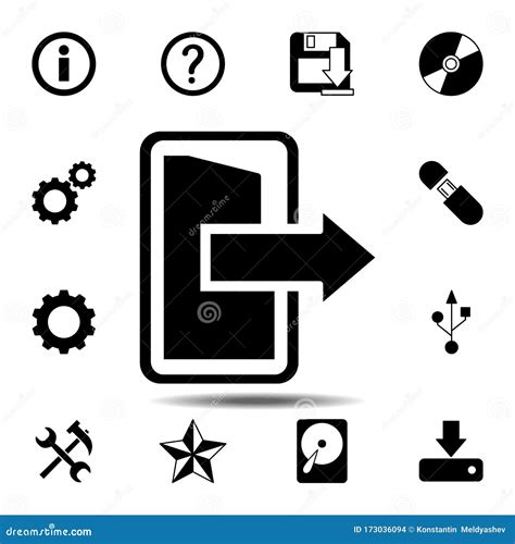 Exit Open Door With Arrow Icon Simple Glyph Vector Element Of Web Minimalistic Icons Set For