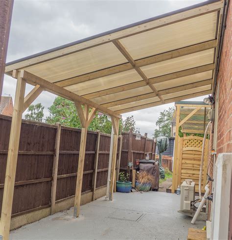 Wooden Lean To Carports Premium Holz Lean To Carport Adam Mit