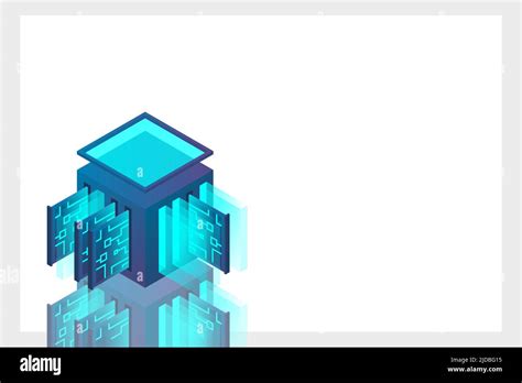 Data Center Isometric Icon Database And Cloud Data Storage Concept