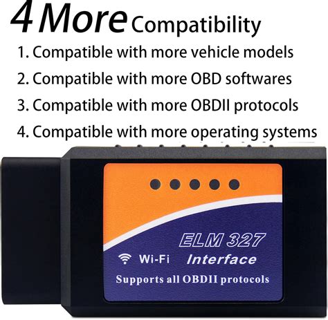 Wifi Elm327 Obd2 Scanner Reader Adapter Compatible With Iphone And Android Phones Wifi Obd 2 Elm