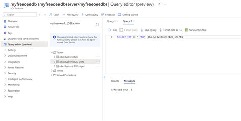 Getting Null From Azure Sql Database In Recordset When Running Select Query Microsoft Qanda