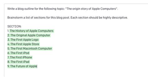 🤖prompt Tips For Gpt 3 Writing A Blog Post With Ai Topic Apple Computers Process Includes