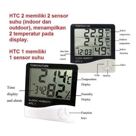 Promo Thermometer Hygrometer Ruangan Alat Ukur Suhu Dan Kelembaban Ruangan Htc1 Klook