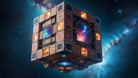 Cosmic Rubik S Cube Structure Stock Image Image Of Mystery Abstract
