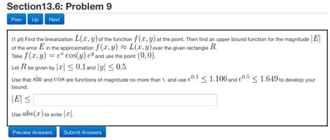 Solved Find The Linearization L X Y Of The Function F X Chegg Com