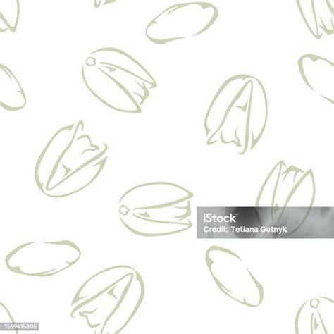 피스타치오 심리스 패턴 라인 아트 벡터 그림입니다 견과류 배경입니다 피스타치오에 대한 스톡 벡터 아트 및 기타 이미지 피스타치오 일러스트레이션 만화 Istock