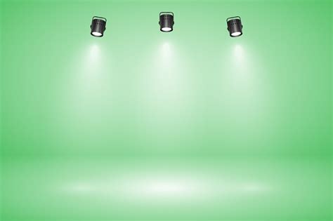 스포트라이트 효과와 빈 파스텔 그린 스튜디오 추상 배경 제품 쇼케이스 배경 무대 조명 벡터 일러스트레이션 0명에 대한 스톡 벡터 아트 및 기타 이미지 Istock