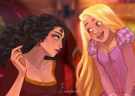 Mother Gothel And Rapunzel Art