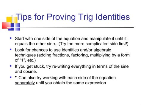 Trig Identities Ppt