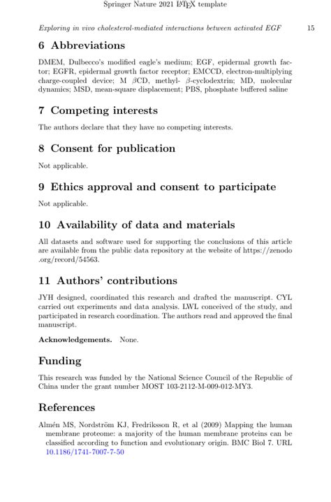 Springer Nature Basic Reference Style Template Springer Nature