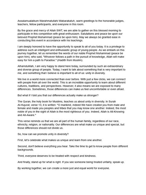 Script 1 Unity In Diversity Pdf Agama And Spiritualitas