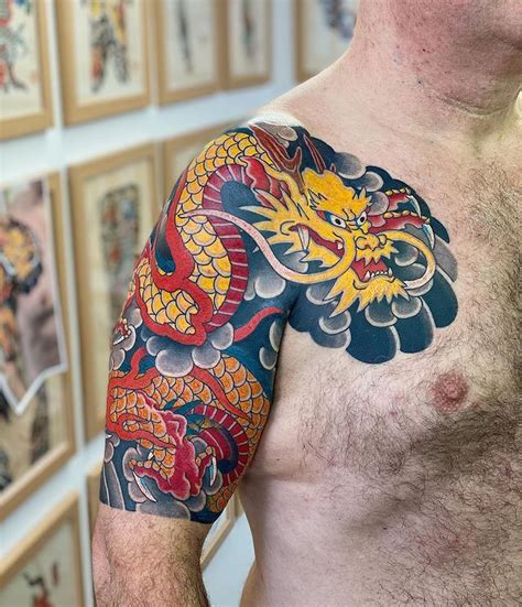 Deneka Horiden 彫電 Trên Instagram “🐉michaels Half Sleeve🐉 From Last