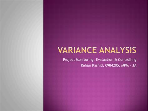 SOLUTION TYPES OF VARIANCE ANALYSIS Studypool