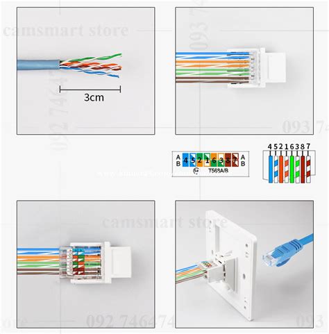 Utp Cat6 Network Module Rj45 Connector Information Socket Computer Coupler Adapter Ethernet Jack