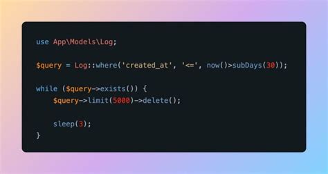 Webops Technologies Llp On Linkedin 🔥 Laravel Tip Instructing The Db To Delete Hundreds Of