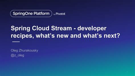 Cloud Event Driven Architectures With Spring Cloud Stream 20 Springone Tour Nyc Ppt
