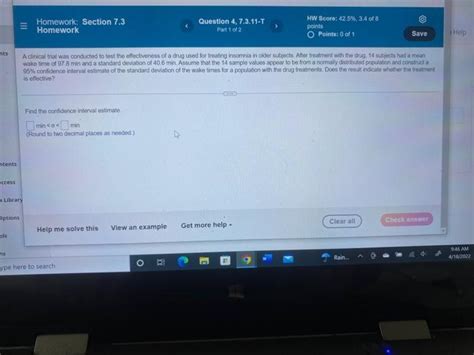 Solved Iii Homework Section 7 3 Homework Question 4