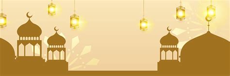 초승달 별 모스크 랜턴이슬람 라마단 카림 배너 배경 벡터 그림입니다 라마단 옐로우 골드 컬러풀 와이드 배너 디자인 배경 0명에 대한 스톡 벡터 아트 및 기타 이미지 Istock