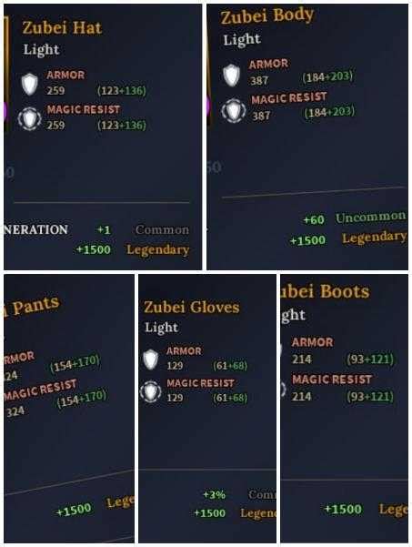Roblox Devas Of Creation Zubei Set Light Set Light Leg Set Full Leg Perks Full