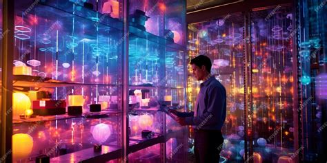 Premium Photo Quantum Entanglement Experiment A Scientist In A Hightech Laboratory Observes