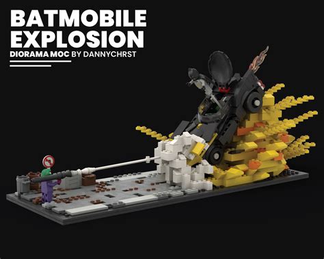 Lego Moc Batmobile Explosion By Dannychrst Rebrickable Build With Lego