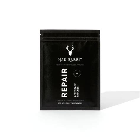 Tattoo Rapid Repair Patches By Mad Rabbit 3 Sheets Tattoo Skin Care
