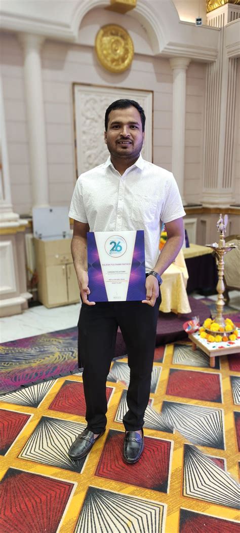 Rajesh Rathod On Linkedin Mds Award For Best Performance