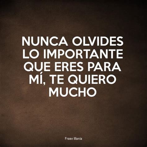 Cartel Para Nunca Olvides Lo Importante Que Eres Para Mí Te Quiero Mucho