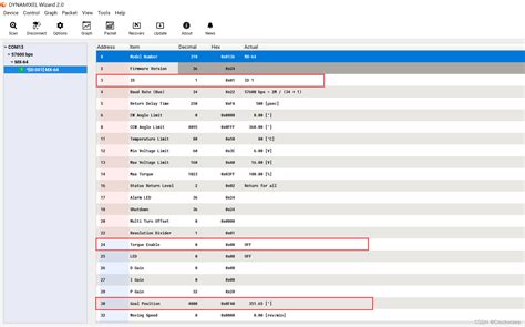 仿生蛇形机器人01、dynamixel Mx 64ar舵机控制例程的使用【python 10协议】dynamixel Wizard 20 Csdn博客