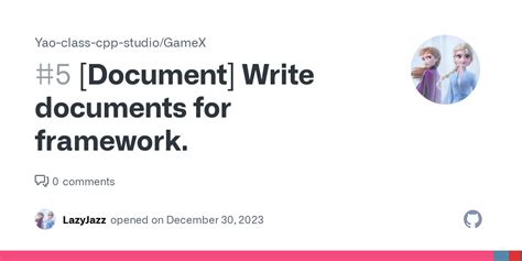 [document] write documents for framework · issue 5 · yao class cpp