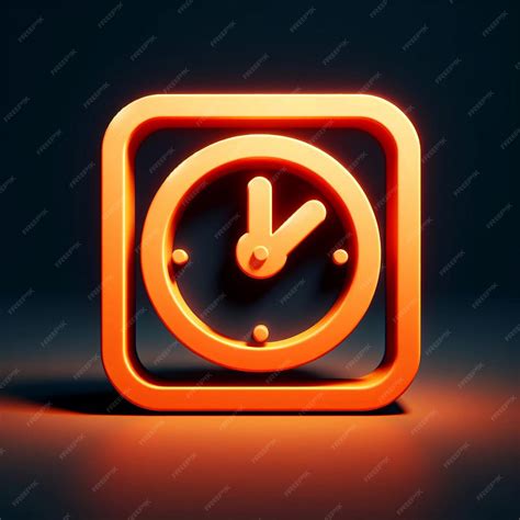 Premium Vector Neon Analog Clock Icon Outline Editable Stroke
