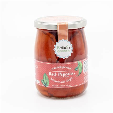 Balkan Gardens 19 4oz Roasted Red Peppers European Food Express