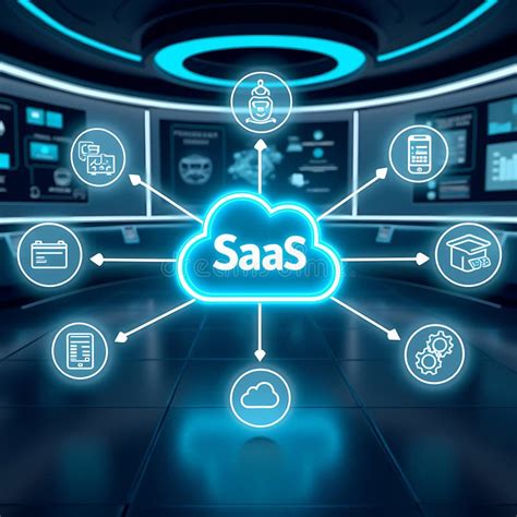 Elevating Business Efficiency With Saas The Ultimate Cloud Solution Stock Illustration