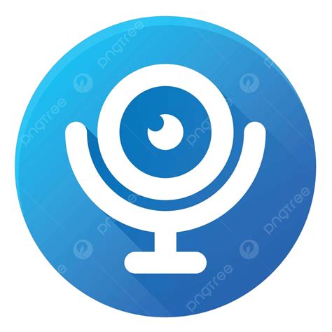 Webcam Blue Circle Icon Design Web Symbol Web Vector Web Symbol Vector Png And Vector With