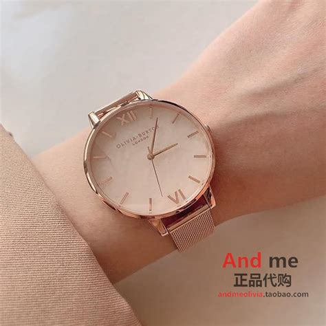 Oliviaburton手表女小众轻奢水晶樱花名牌正品女士ob女表七夕礼物 虎窝淘