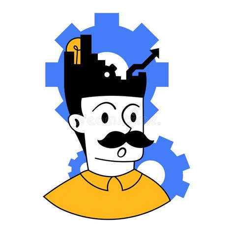 Brainstorming Vector Illustration Employee Working On Creating Business Ideas And Strategies