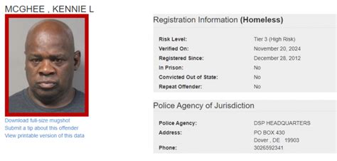 Homeless Sex Offender Notification Delaware State Police State Of