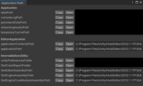GitHub baba s Kogane ApplicationPathWindow UnityApplication dataPath などで取得できる文字列を一覧で確認できるエディタ拡張