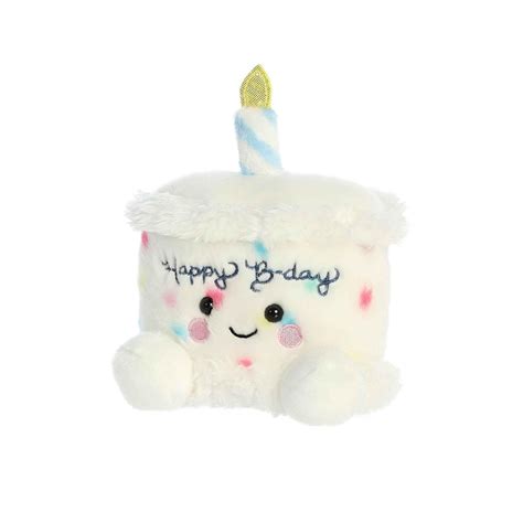 Palm Pals Happy Bday Cake 13cm Soft Toy Pail Rabbit