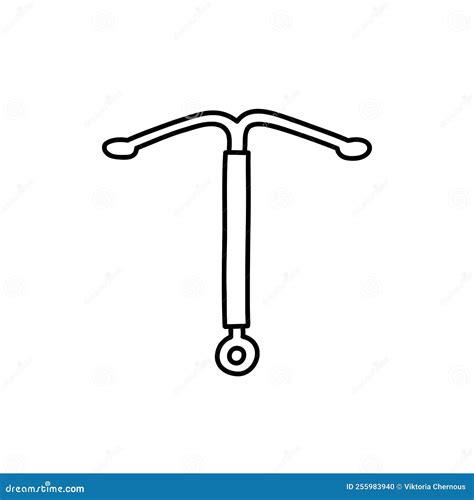 Intrauterine Contraception Device Vector Icon